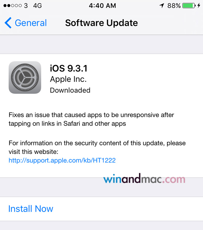 iOS 9.3.1更新來了 希望能解決Safari等連結問題？ - winandmac.com 視麥媒體