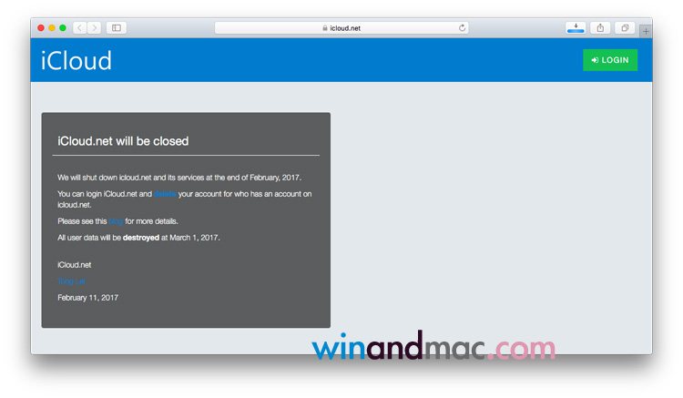 蘋果買回iCloud.net 大陸社交網絡將關閉 - winandmac.com 視麥媒體