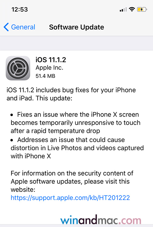 iOS 11.1.2更新 是否只是為iPhone X而設？ - winandmac.com 視麥媒體