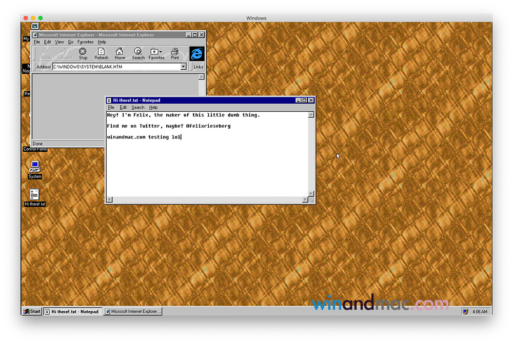 Windows 95激變成一個簡單app Win和Mac機都可輕鬆玩到！ - winandmac.com 視麥媒體