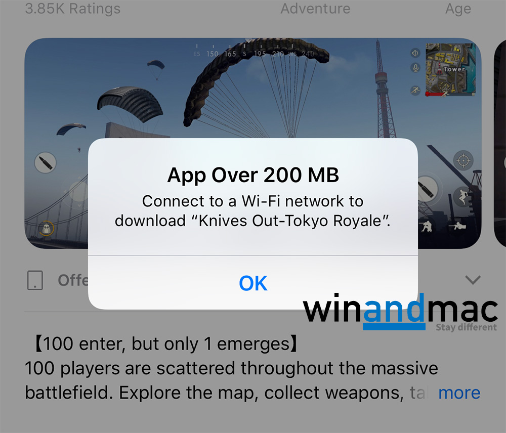 App Store在4G數據連線下 限制終於提升至200MB - winandmac.com 視麥媒體