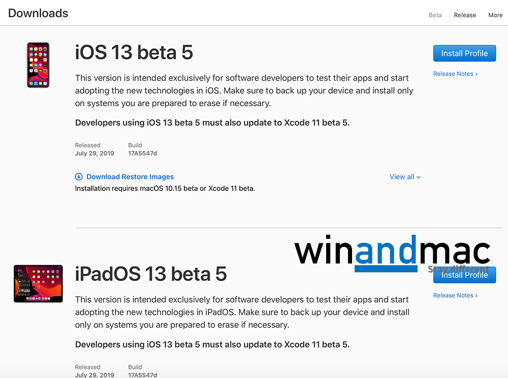 iOS 13已踏入beta 5 測試已進入一半的階段？ - winandmac.com 視麥媒體