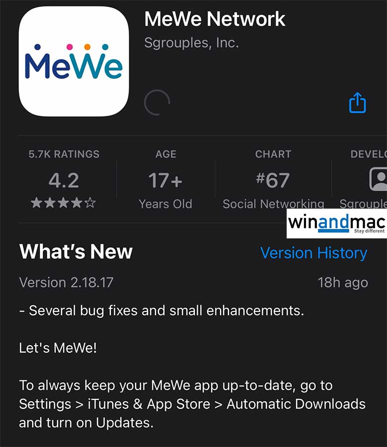 MeWe app更新推出 iOS用家有無覺得好啲？ - winandmac.com 視麥媒體