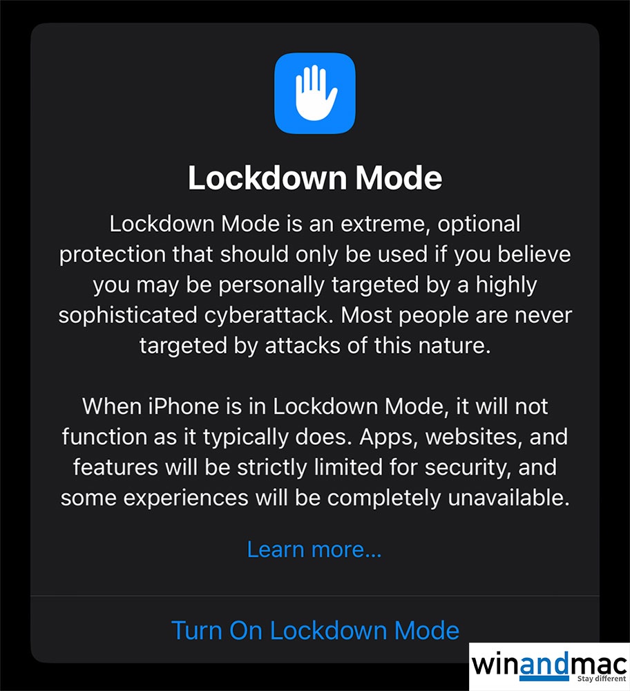 iOS 16等加入Lockdown Mode終極安全模式 為身在極權下的抗爭者而設？ - winandmac.com 視麥媒體
