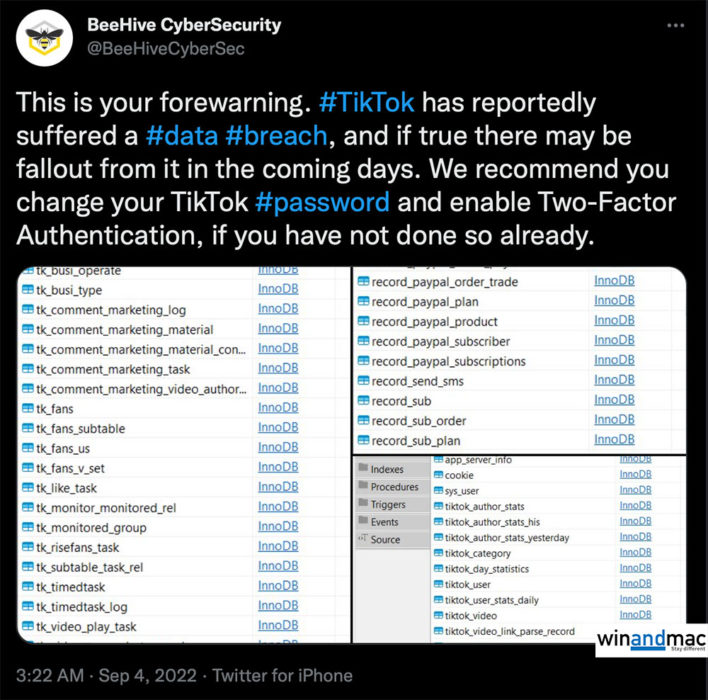 黑客發現抖音TikTok洩露20億項記錄 唯官方迅速發聲明否認 - winandmac.com 視麥媒體