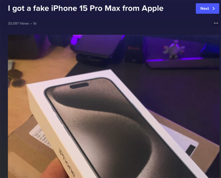 有網民聲稱經蘋果官方買iPhone 15 Pro Max 卻收到一部山寨Android手機 - winandmac.com 視麥媒體