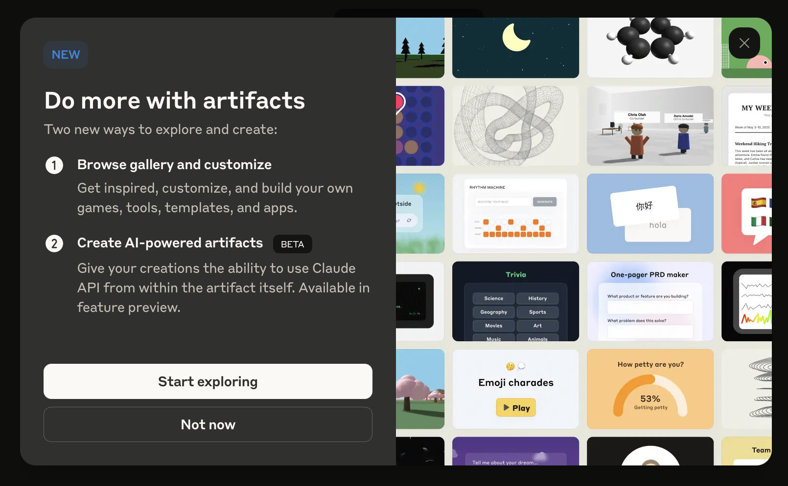 Claude推出新的Artifacts功能 免費都用得、幾句整隻app - winandmac.com 視麥媒體