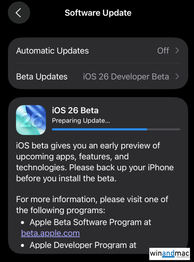 iOS 26第一個測試版太多問題？ 蘋果再推一次修正問題 - winandmac.com 視麥媒體