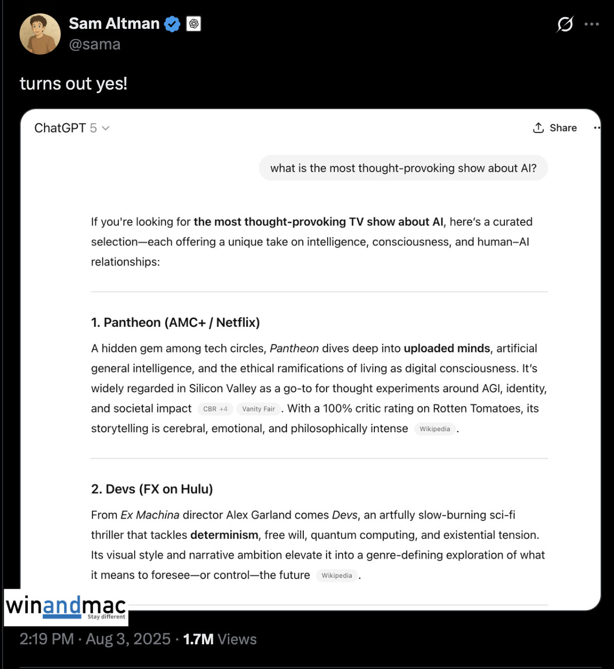 ChatGPT 5將於明天殺到 今次又要取代幾多人類的工作？ - winandmac.com 視麥媒體