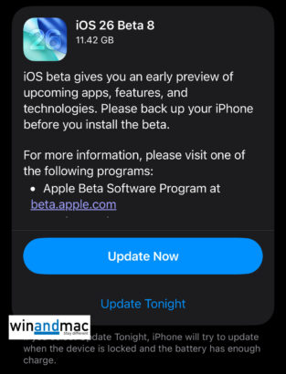 蘋果推出iOS 26等新測試版beta 8 外界評論：已接近完成 - winandmac.com 視麥媒體